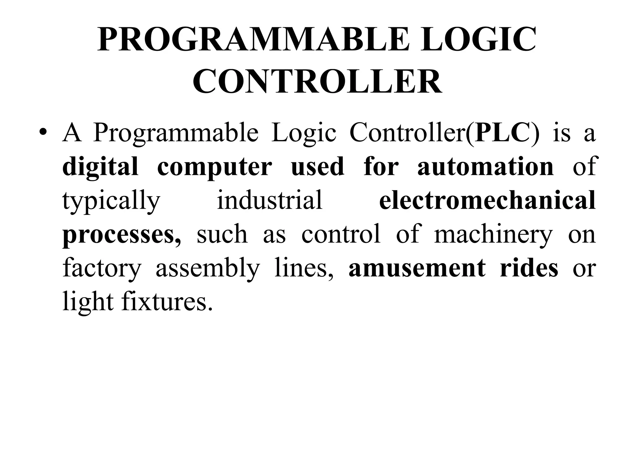 Mechatronics Unit 4 Programmable Logic Controller Ppt Programming Languages Computing