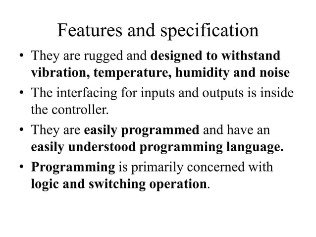 MECHATRONICS-UNIT 4-PROGRAMMABLE LOGIC CONTROLLER .ppt | Programming Languages | Computing