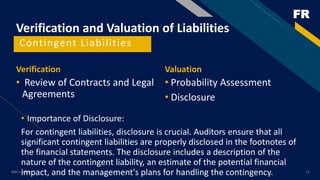 Verification and Valuation of Asset & Liabilities | PPTX | Stocks and ...
