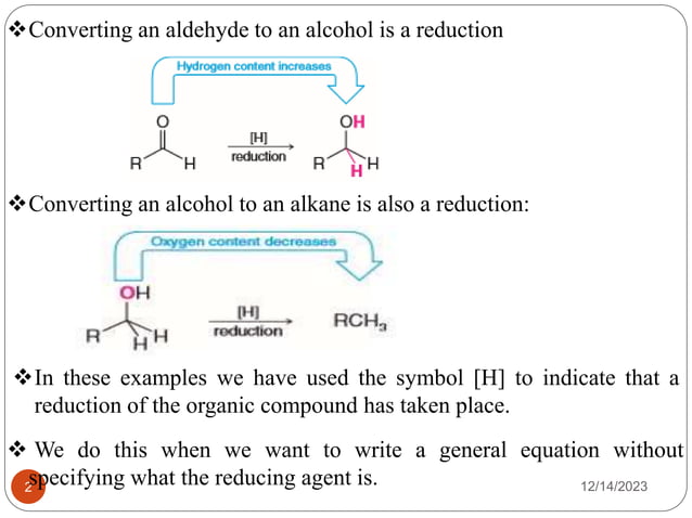 organic chemistry, oxidation reduction reaction | PPTX | Chemistry ...