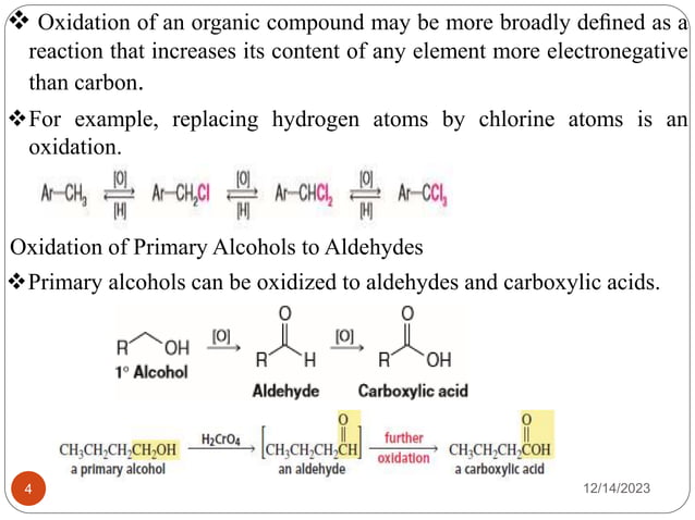 organic chemistry, oxidation reduction reaction | PPTX | Chemistry ...