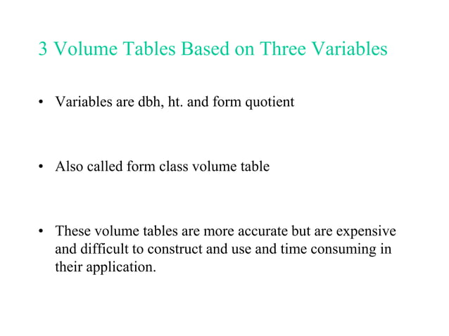 local volume table and general volume table preparation | PPT