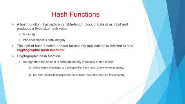 unit 4.pptx of hash function in cryptography | PPTX | Programming Languages | Computing