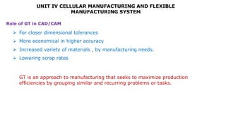 cellular manufacturing for production system | PPT