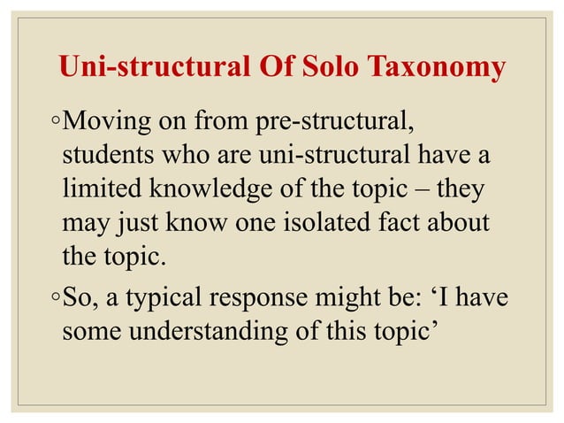 Unit 4. Solo taxonomy/ Solo taxonomy ..pptx