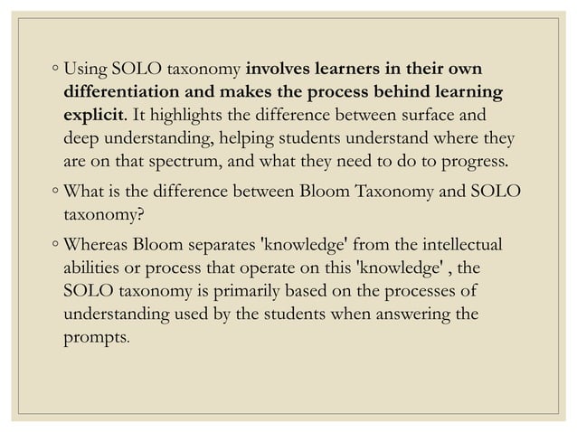 Unit 4. Solo taxonomy/ Solo taxonomy ..pptx