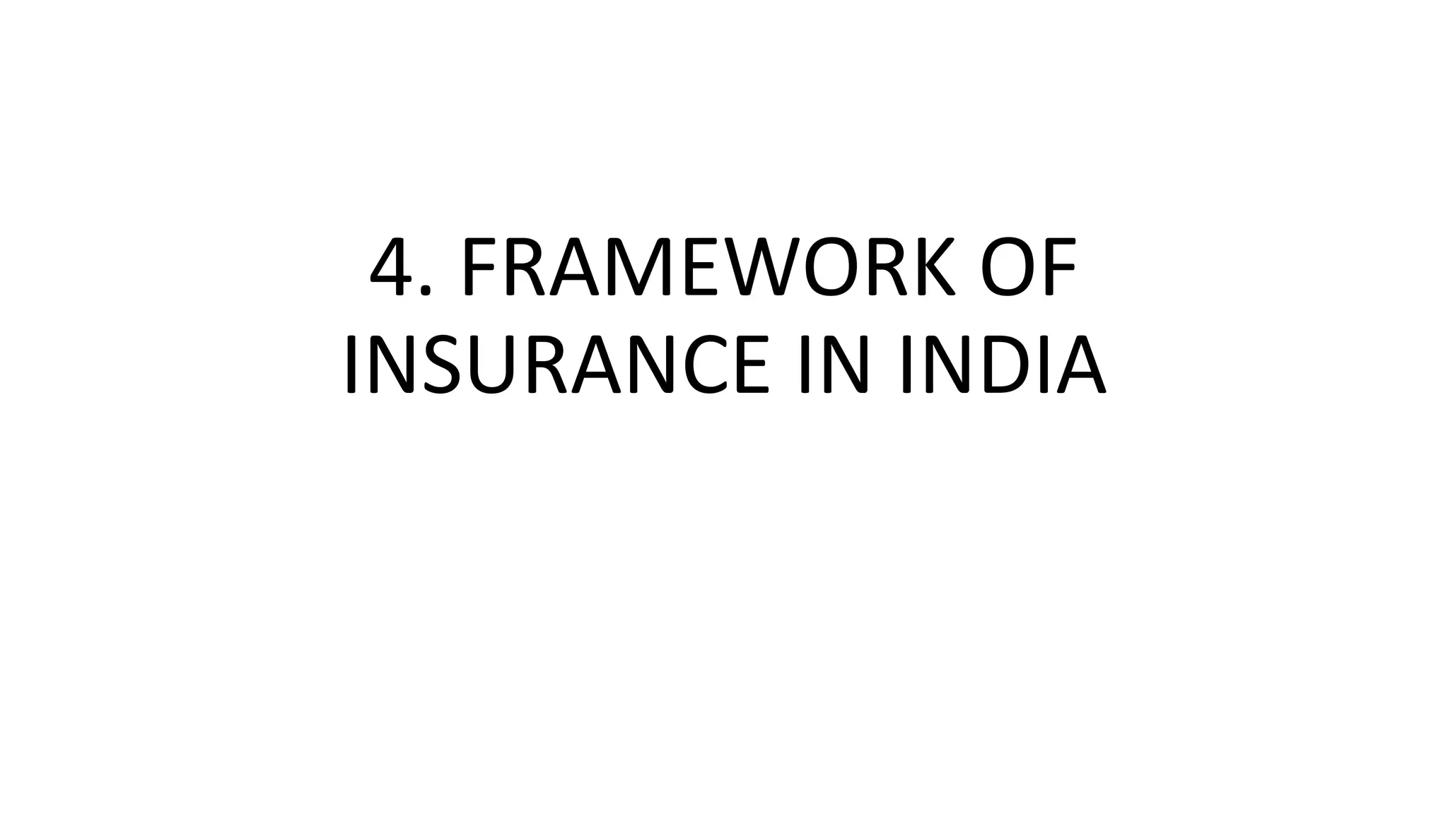 INSURANCE AND RISK MANAGEMENT- FRAMEWORK OF INSURANCE IN INDIA | PPTX