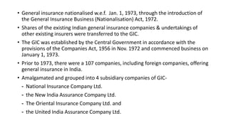 INSURANCE AND RISK MANAGEMENT- FRAMEWORK OF INSURANCE IN INDIA | PPTX