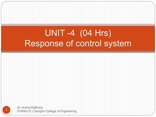 Response of control systems in time domain | PPT