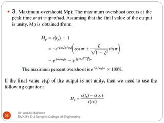 Response of control systems in time domain | PPTX