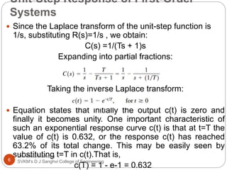 Response of control systems in time domain | PPT