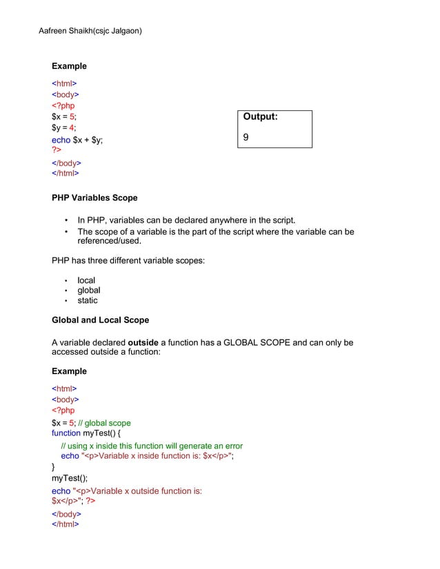 UNIT4.pdf php basic programming for begginers | PDF