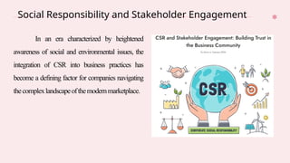 Corporate social Responsibility (CSR) Strategies and Frameworks | PPTX