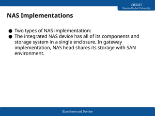 Network Attached Storage - Information Storage and Management | PPTX