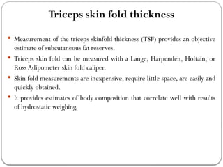 Assessment of nutritional status Direct and indirect methods | PPTX