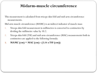 Assessment of nutritional status Direct and indirect methods | PPTX