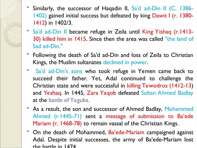 Unit 4.ppt HISTORY OF ETHIOPIA AND THE HORN CH 4 | PPT