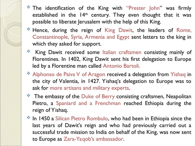 Unit 4.ppt HISTORY OF ETHIOPIA AND THE HORN CH 4 | PPT