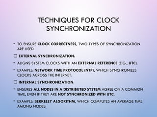 Unit- 4, Time and Global States Clocks, events and process states | PPT