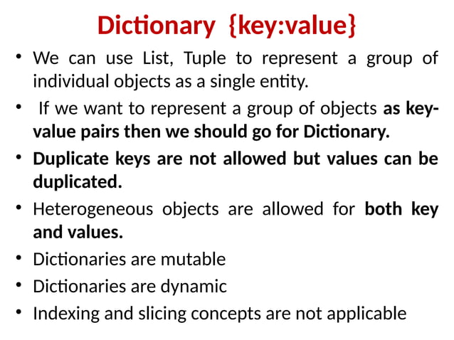 Unit 4.pptx python list tuples dictionary | PPT