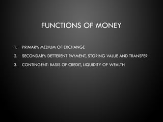UNIT 4: Money, Types and Functions of Money and Inflation | PPTX