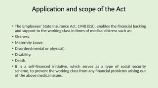 Employee State Insurance Act and ESI Wages Calculation and cases | PPT