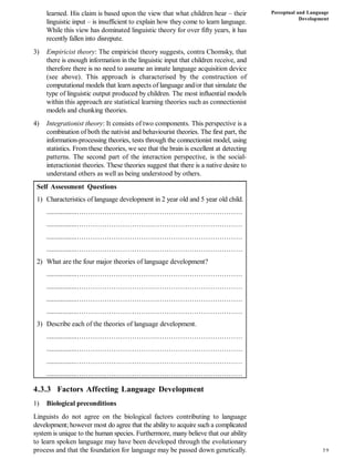 Perceptualnd Language Development in human | PDF