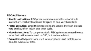 Instructions, Instruction set and its types | PPTX
