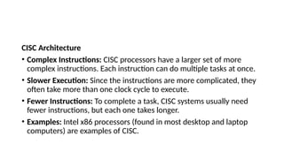 Instructions, Instruction set and its types | PPTX
