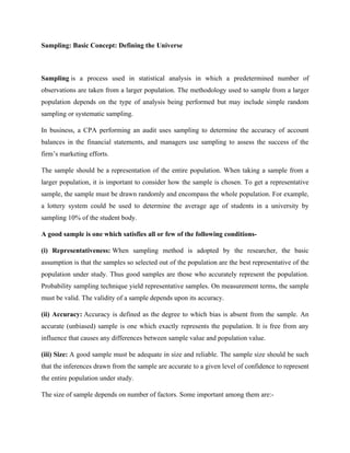 sampling : Probability sample & Non Probability sampleunit4.docx
