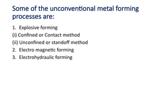 Non Conventional Forming, Manufacturing of Plasics | PPT