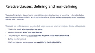 UNIT 4. Relative clauses english grammar | PPTX