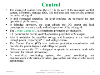 Protection and control of Microgrid | PPTX