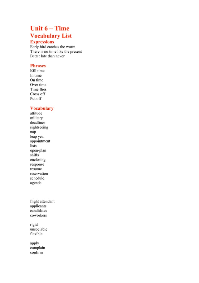 Unit 4 5-6 review vocabulary | PDF