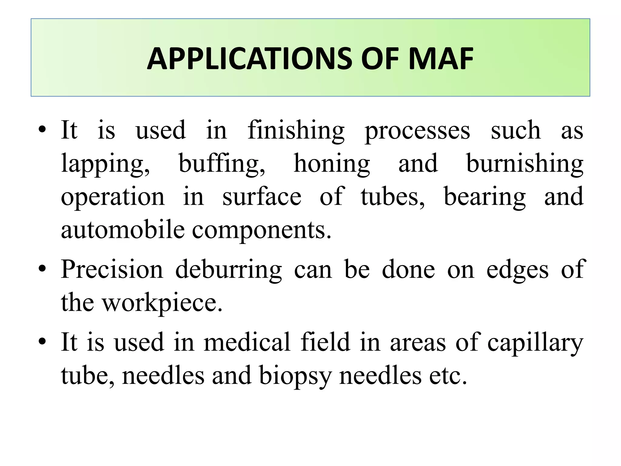 UCM - Unit 4 advanced nano finishing processes | PPTX