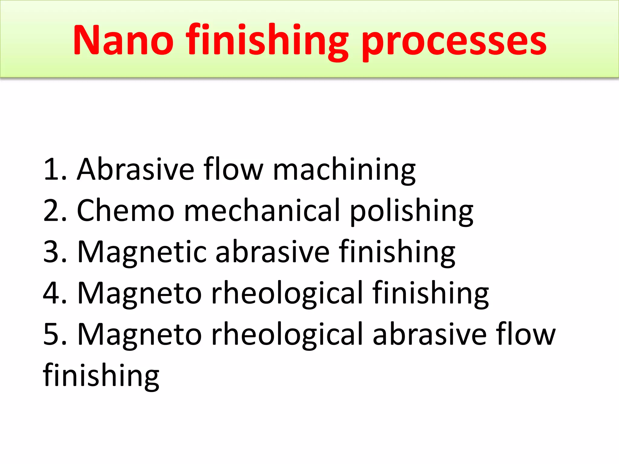 UNIT 4 -Advanced Nano finishing Processes.pptx