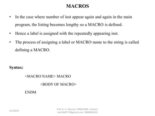 Unit 4 assembly language programming | PDF