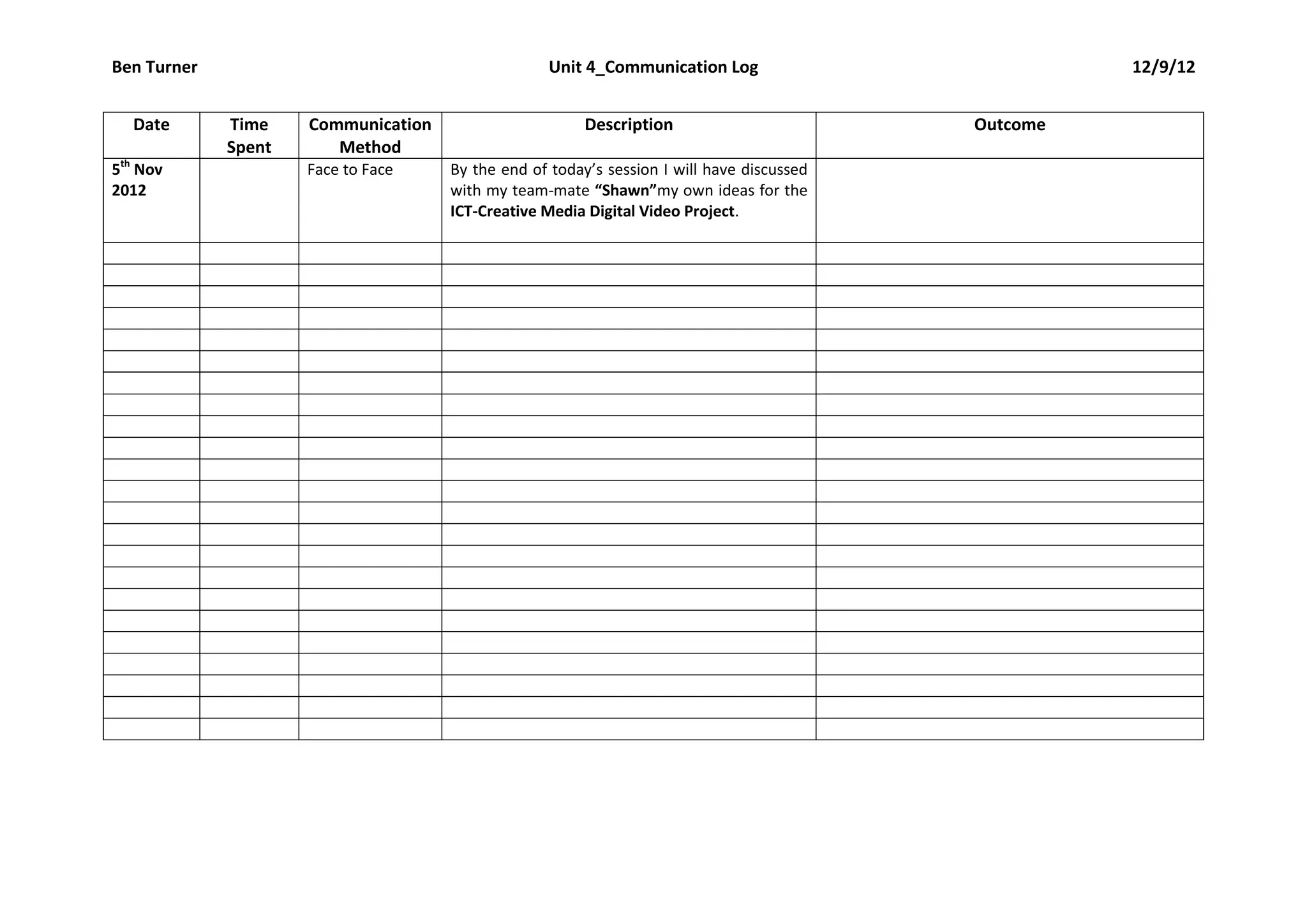 Unit 4 communication log | DOCX