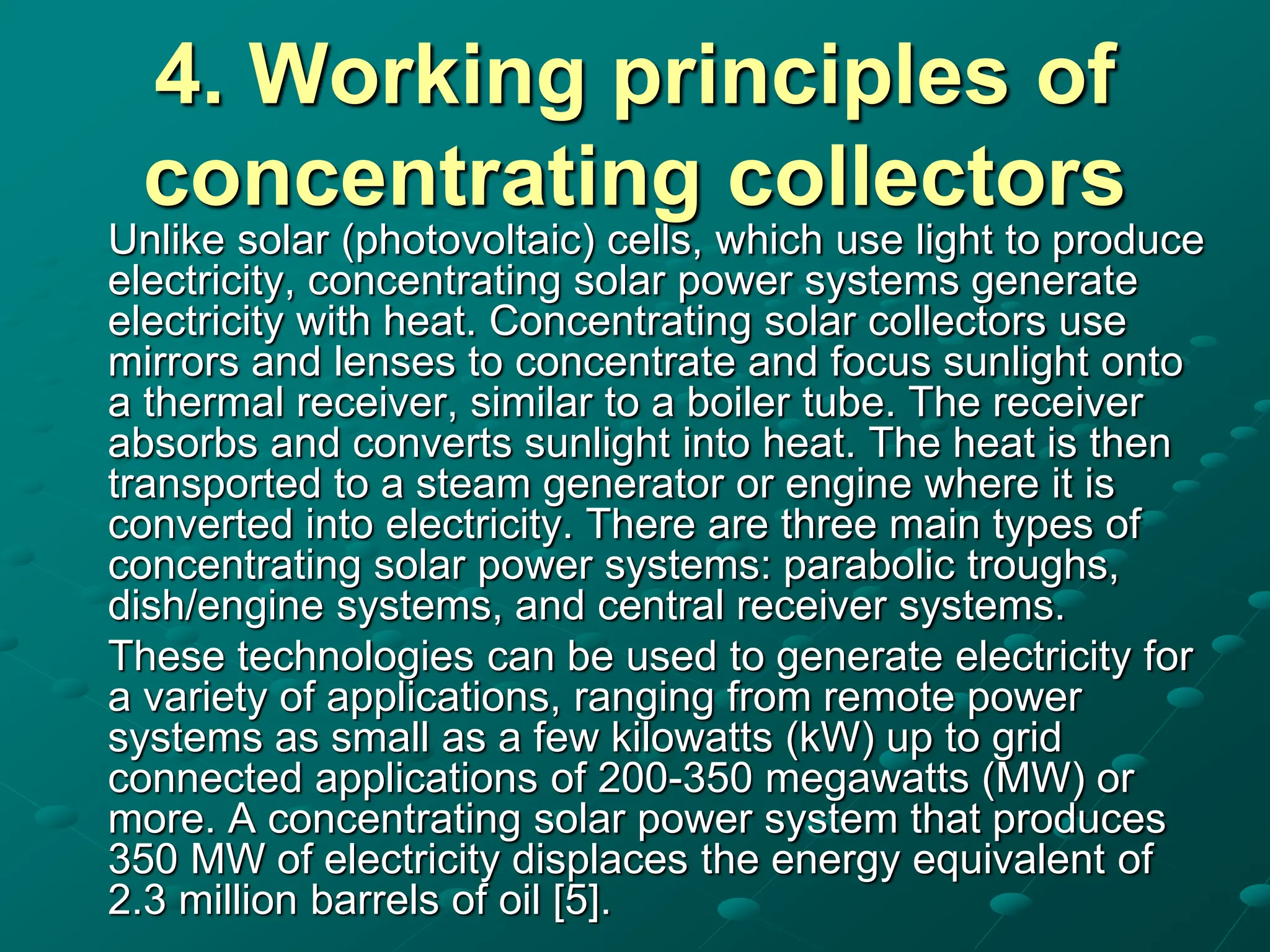 unit 4-Concentrating collector types of collectors and focused ...