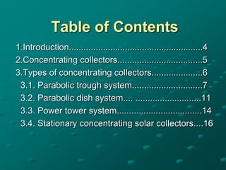 unit 4-Concentrating collector types of collectors and focused ...