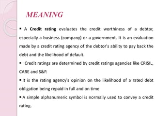Unit 4 credit rating | PPTX
