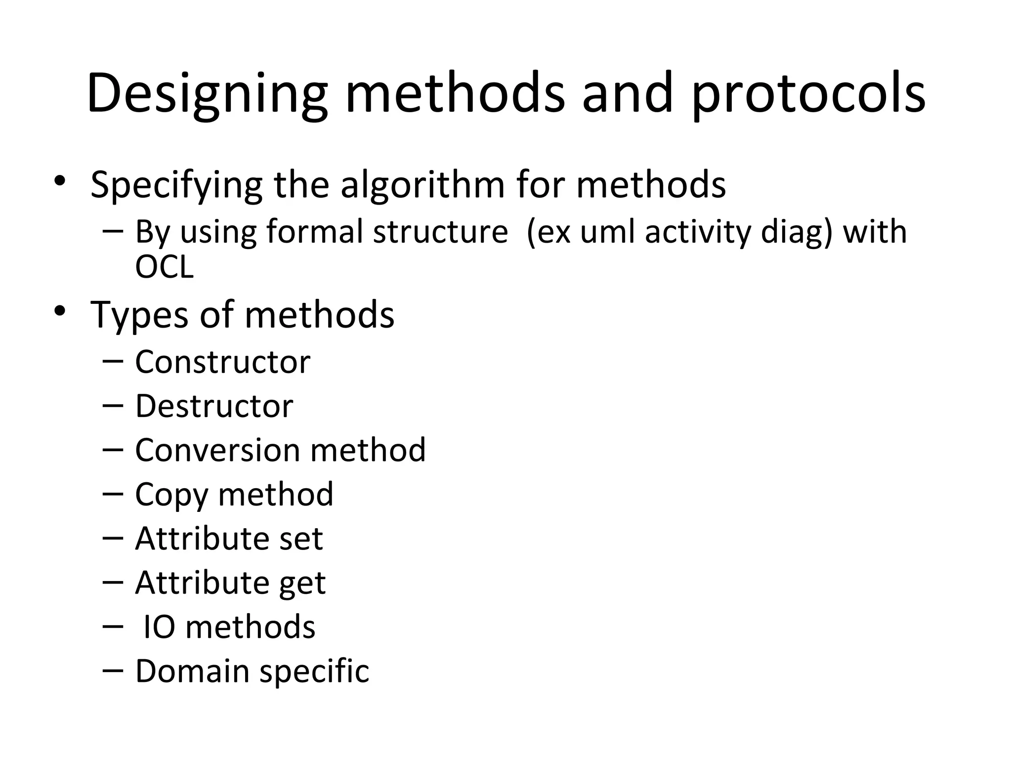 Unit 4 designing classes | PPT