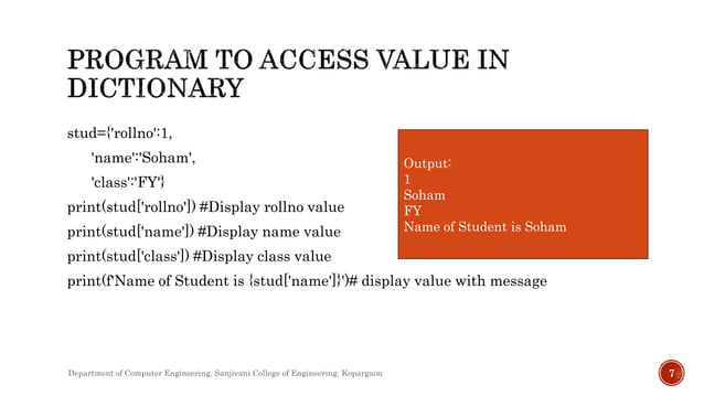 Unit4-Basic Concepts and methods of Dictionary.pptx | Programming Languages | Computing