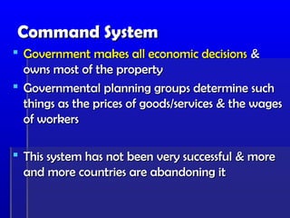 Unit 4 economic systems and 3 economic questions | PPT