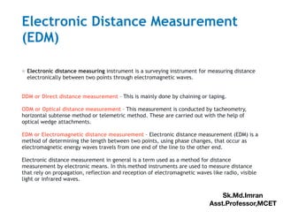 Unit 4- ELECTRONIC DEGITAL MACHINE AND TOTAL STATION | PPT