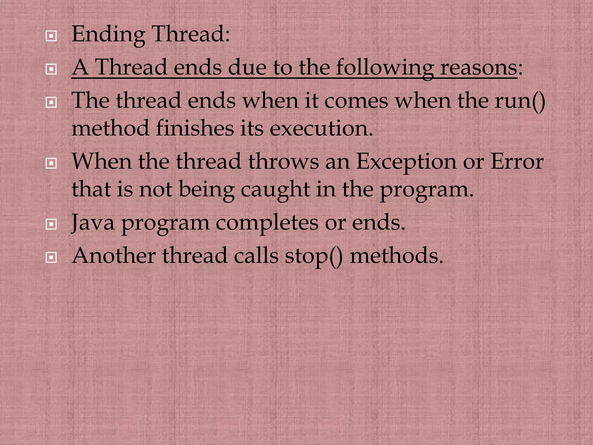 Unit 4 exceptions and threads | PPT