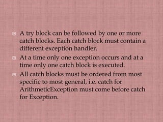 Unit 4 exceptions and threads | PPT