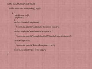 Unit 4 exceptions and threads | PPT