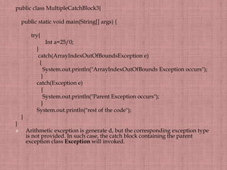 Unit 4 exceptions and threads | PPT