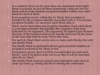 Unit 4 exceptions and threads | PPT